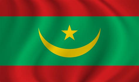 바람에 휘날리는 깃발을 흔드는 모리타니 텍스처를 배경으로 사용할 수 있습니다 벡터 일러스트 레이 션 Eps10 3차원 형태에 대한 스톡 벡터 아트 및 기타 이미지 Istock