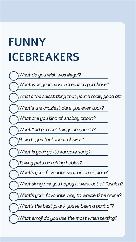 63 Icebreaker Questions For Adults Store