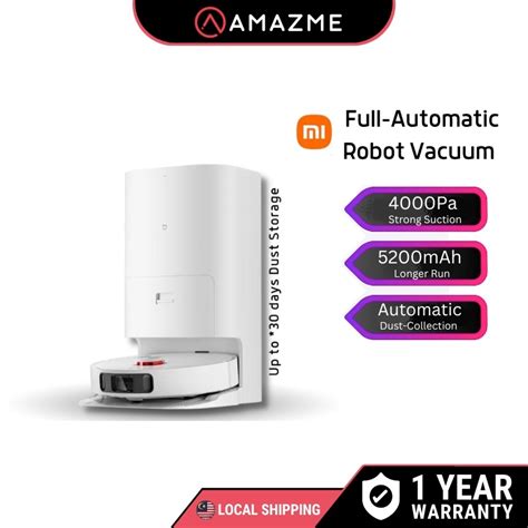 Xiaomi Full Automatic Mi Robot Vacuum X10 X10+ / Mop 1S B116 | Shopee ...