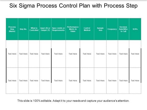 Six Sigma Control Plan Template Template Monitoring And Response Plan