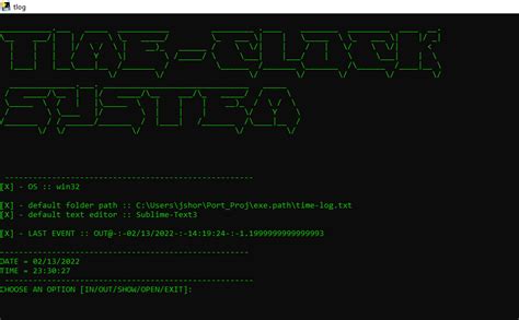 GitHub Jshores281 Time Clock System A Simple Time Clock Terminal CLI System