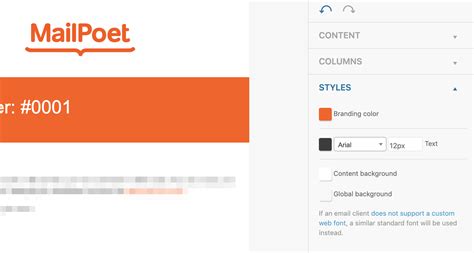 Setting A Template With Woocommerce Emails Customizer Mailpoet Knowledge Base