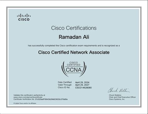 Ramadan Ali On Linkedin Ccna Cicso Certification