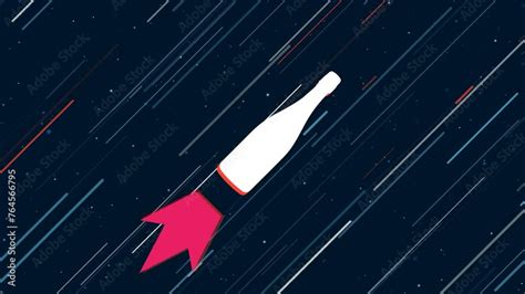 Champagne Symbol Flies Through The Universe On A Jet Propulsion The Symbol In The Center Is
