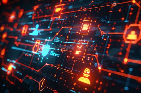 Conceptual Image Of A Web Interface Showing Icons For Malware And