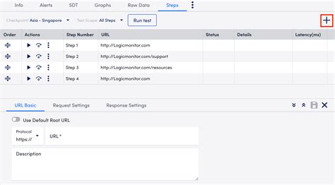 testing the steps of a web check logicmonitor