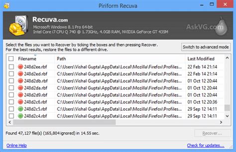 Download Recuva V154120 Free Data Recovery Software For Windows Askvg