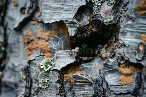 Exploring The Abstract Beauty Of Decaying Tree Bark A Close Up Look At