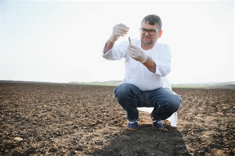 Premium Photo Soil Sampling Agronomist Taking Sample With Soil Probe Sampler Environmental