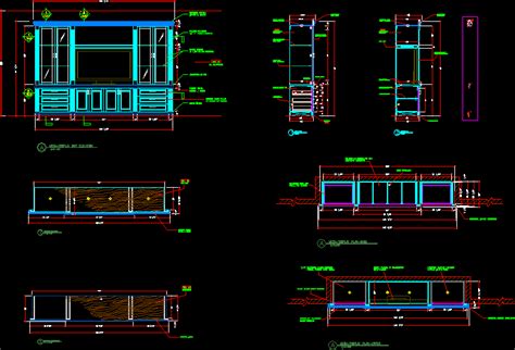 Tv Unit Sitting Area Furniture Cad Files Dwg Files Plans 48 Off