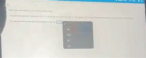 3 Select The Correct Answer From The Drop Down Menu Consider This Population Data Set 46711