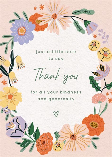 Flower And Floral Thank You Cards Free Greetings Island