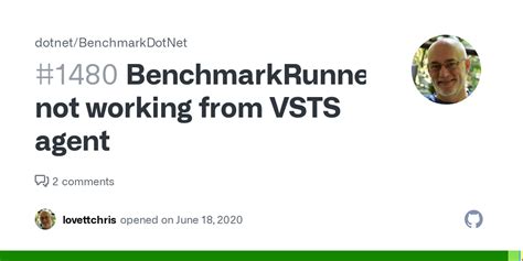 Benchmarkrunner Not Working From Vsts Agent · Issue 1480 · Dotnet