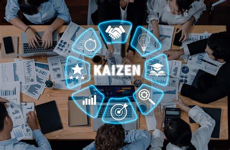 Collaborative Business Meeting Focusing On Kaizen Principles And Data