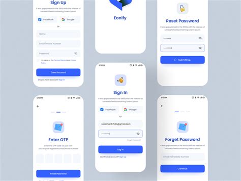 Mobile App Authentication Page 📱📱 Behance