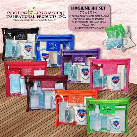 Hygiene Kit With Set New Normal Hygiene Kit Sanitary Kit In Clear