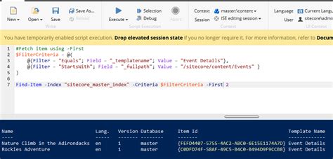 Sitecore Powershell 4 Using Contentsearch Api With The Help Of Find