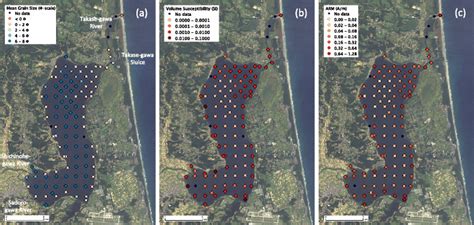 Spatial Patterns Of The A Phi Scale Mean Grain Size Seto Et Al 2012