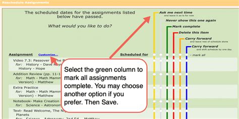 Marking Several Assignments Complete Homeschool Planet