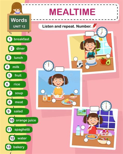 Education Vocabulary The Park Stock Vector Illustration Of Learn