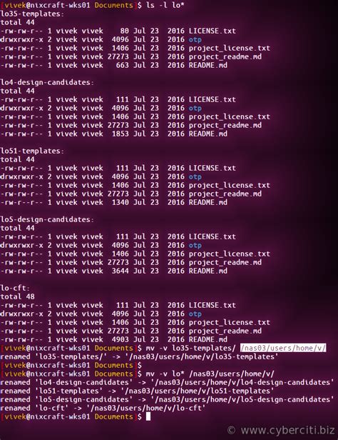 How To Move A Folder In Linux Using Mv Command Nixcraft