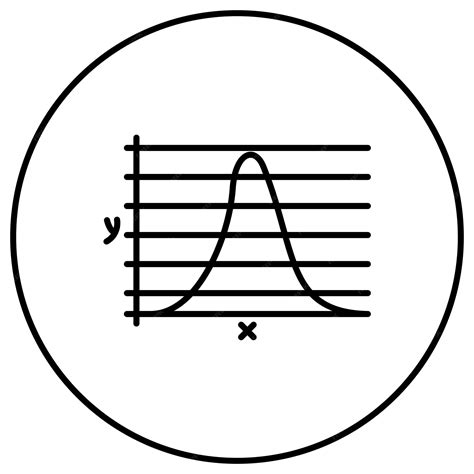 Premium Vector Bell Curve On Graph Icon Vector Image Can Be Used For