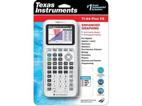 Texas Instruments Ti 84 Plus Ce Color Graphing Calculator White