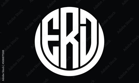 Erd Shield In Circle Logo Design Vector Template Monogram Logo