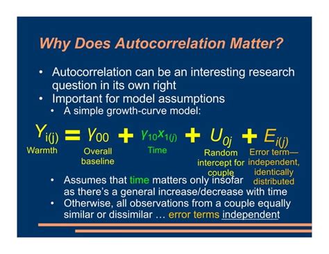 Mixed Effects Models Autocorrelation Ppt