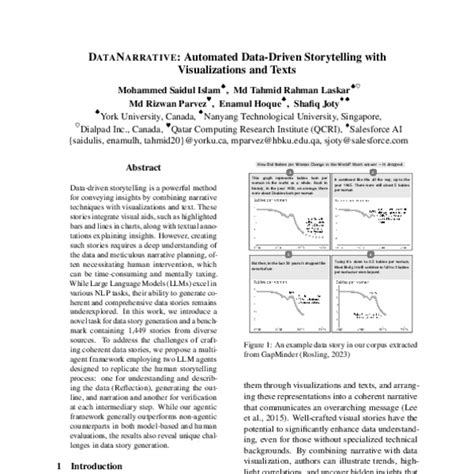 Datanarrative Automated Data Driven Storytelling With Visualizations And Texts Acl Anthology
