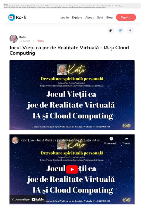 Jocul Vieții Ca Joc De Realitate Virtuală Ia și Cloud Computing By Kato Issuu