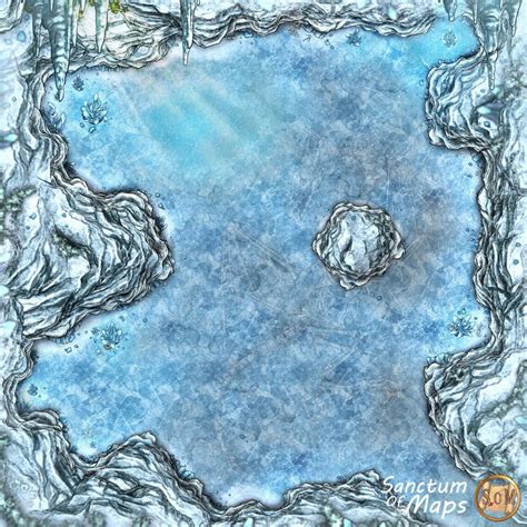 Ice Cave Battle Map Dnd Battle Map Dandd Battlemap Dungeons And