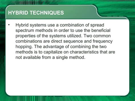Spread Spectrum Techniques Ppt