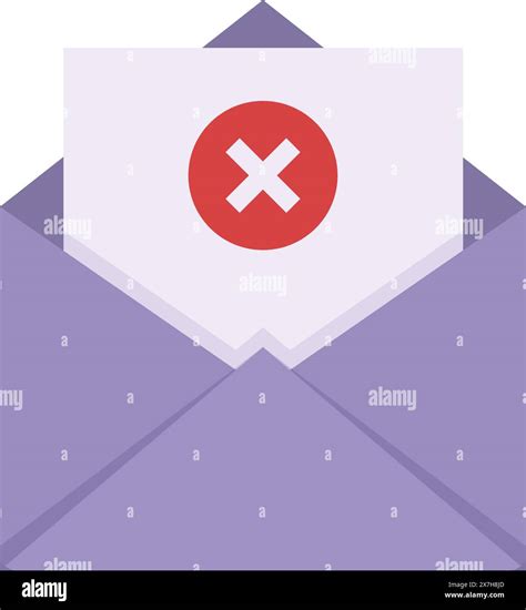 Illustration Of A Red Cross Email Error Notification Icon Symbolizing Failed Message Delivery