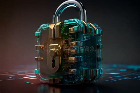 The Concepts Of Security And Data Privacy The Lock Symbol And Internet Security Protection Of