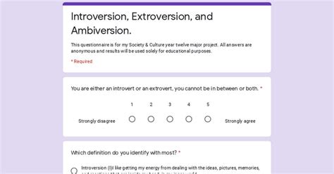 Introvertextrovert Survey Sociology High School Study Takemysurvey Introvertextrovert Survey Sociology High School Study Takemysurvey
