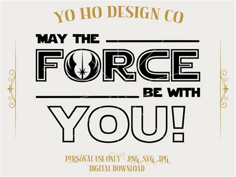 Jedi Order May The Force Be With You Graphic Digital Download Etsy