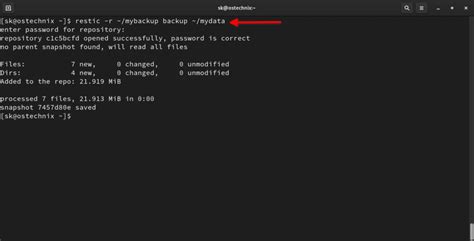 Backup And Restore Data Using Restic In Linux Ostechnix
