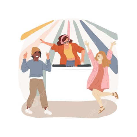Djing 기술 격리 된 만화 벡터 일러스트 레이 션 만화 배경 파티 Png 일러스트 및 벡터 에 대한 무료 다운로드 Pngtree