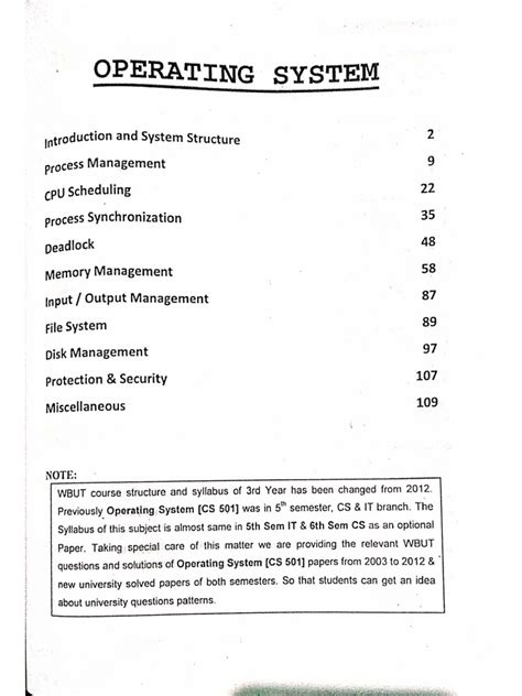 Operating System Makaut Organiser Pdf