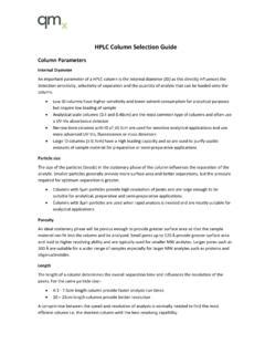 HPLC Column Selection Guide Qmx Hplc Column Selection Guide Qmx Pdf PDF PRO