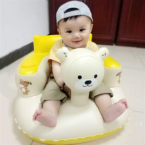 เก้าอี้หัดนั่งเป่าลมทารกพองโซฟาขนาดเล็กเด็กเรียนรู้เก้าอี้เด็กมัลติฟังก์ชั่วางทนที่นั่งแบบพกพา