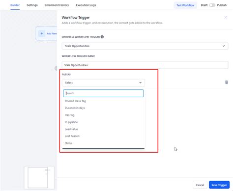 Workflow Trigger Stale Opportunities