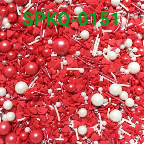 Jual Spkq 0151 Sprinkles Sprinkle Sprinkel 250gr Mutiara Mix Hati Merah