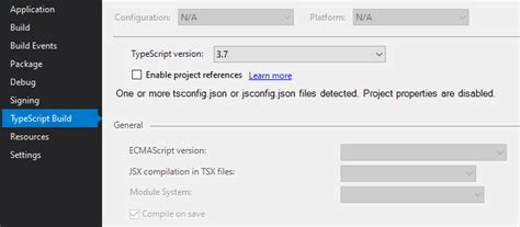 Typescript Visual Studio 2019 Does Not Recognize Tsconfigjson