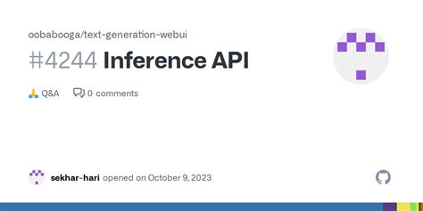 inference api · oobabooga text generation webui · discussion 4244 · github