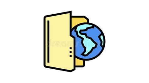 Animation Of Folder Icon Against Copy Space On Grey Gradient Background