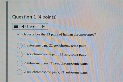 Which Describes The 23 Pairs Of Human Studyx