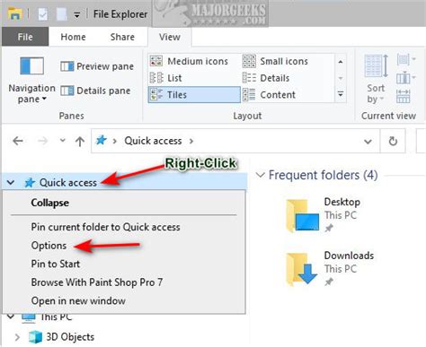 Ways To Open File Explorer Folder Options MajorGeeks