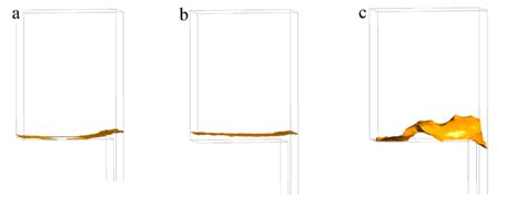 the solidification interface morphology a no tmf b i 8 a f